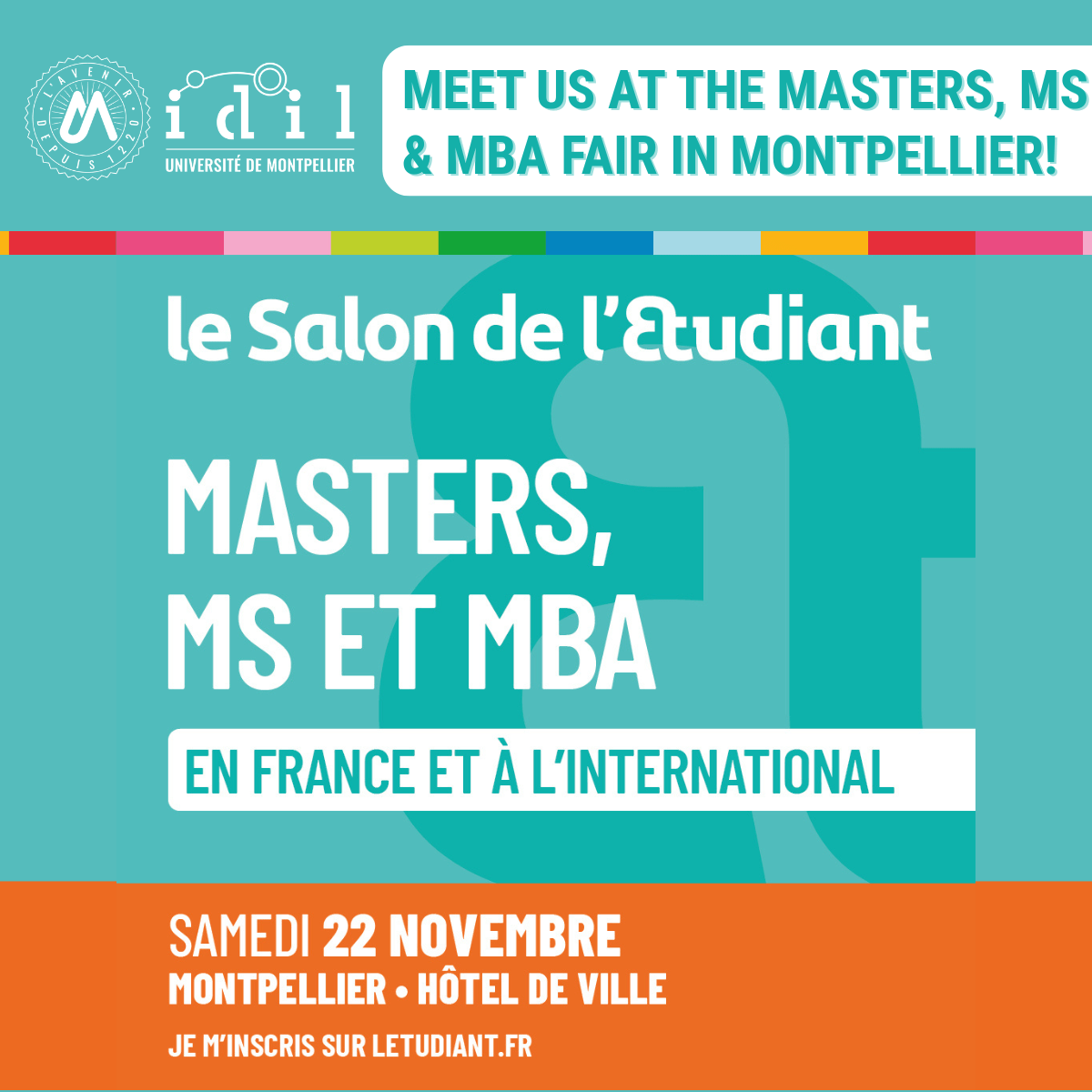 🎓 Rencontrez l'équipe IDIL au Salon des Masters, MS & MBA à Montpellier ...